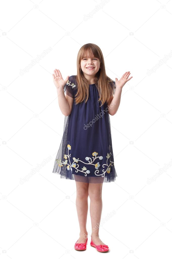 Girl Standing Surprised