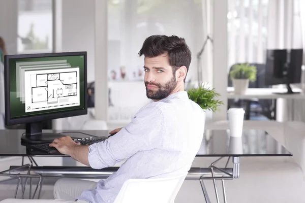 real estate agent sitting - Stock Image - Everypixel