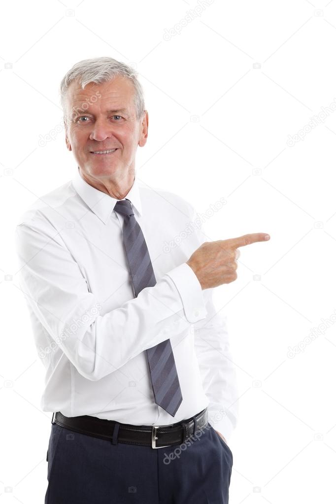 Professional man showing — Stock Photo © Sepy #95600054