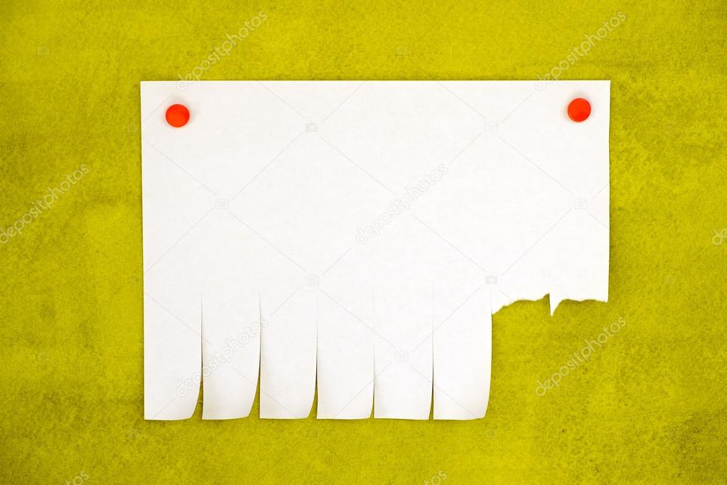 Blank advertisement with cut slips on green background Stock Photo by ...