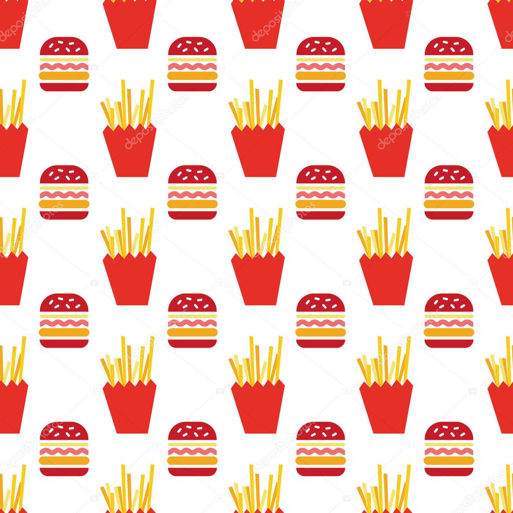 Hamburger and fries pattern Stock Vector Image by ©vectorpro #65836075