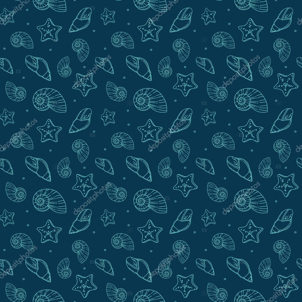 Sea shells pattern Stock Vector Image by ©vectorpro #68600529