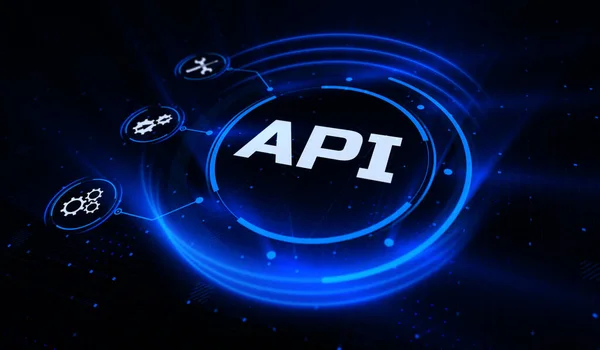 API Application programming interface technology concept on screen ...