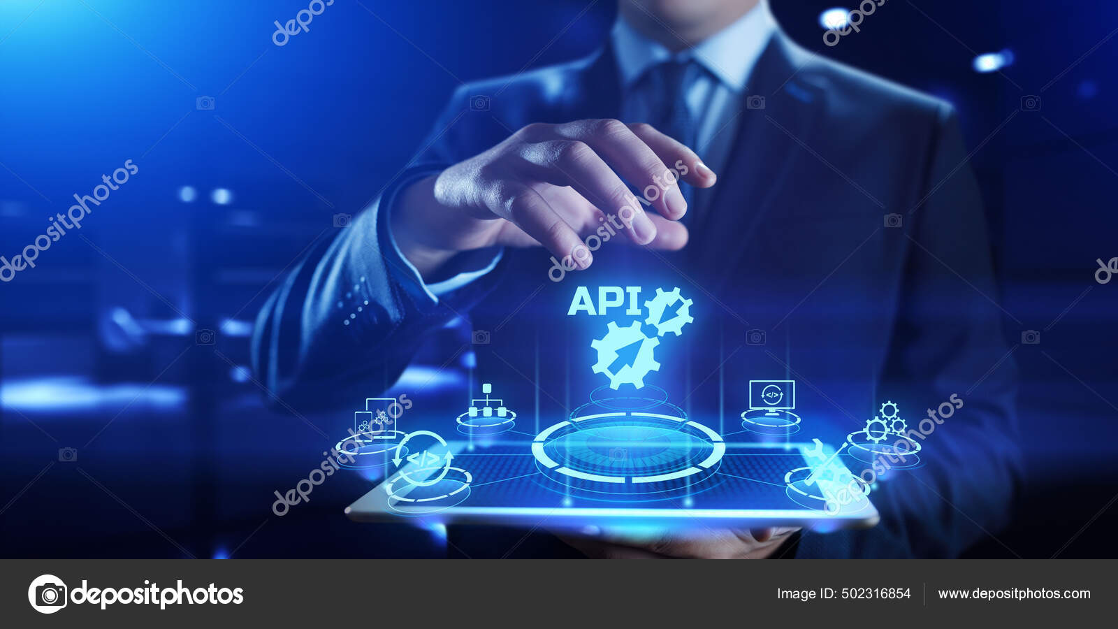Api Application Programming Interface Function And Procedure Development Technology Concept On