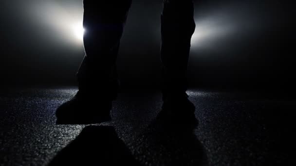 Man Walking At Night