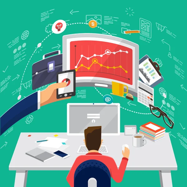 Business Technology flat design Stock Vector Image by ©emojoez #114628366