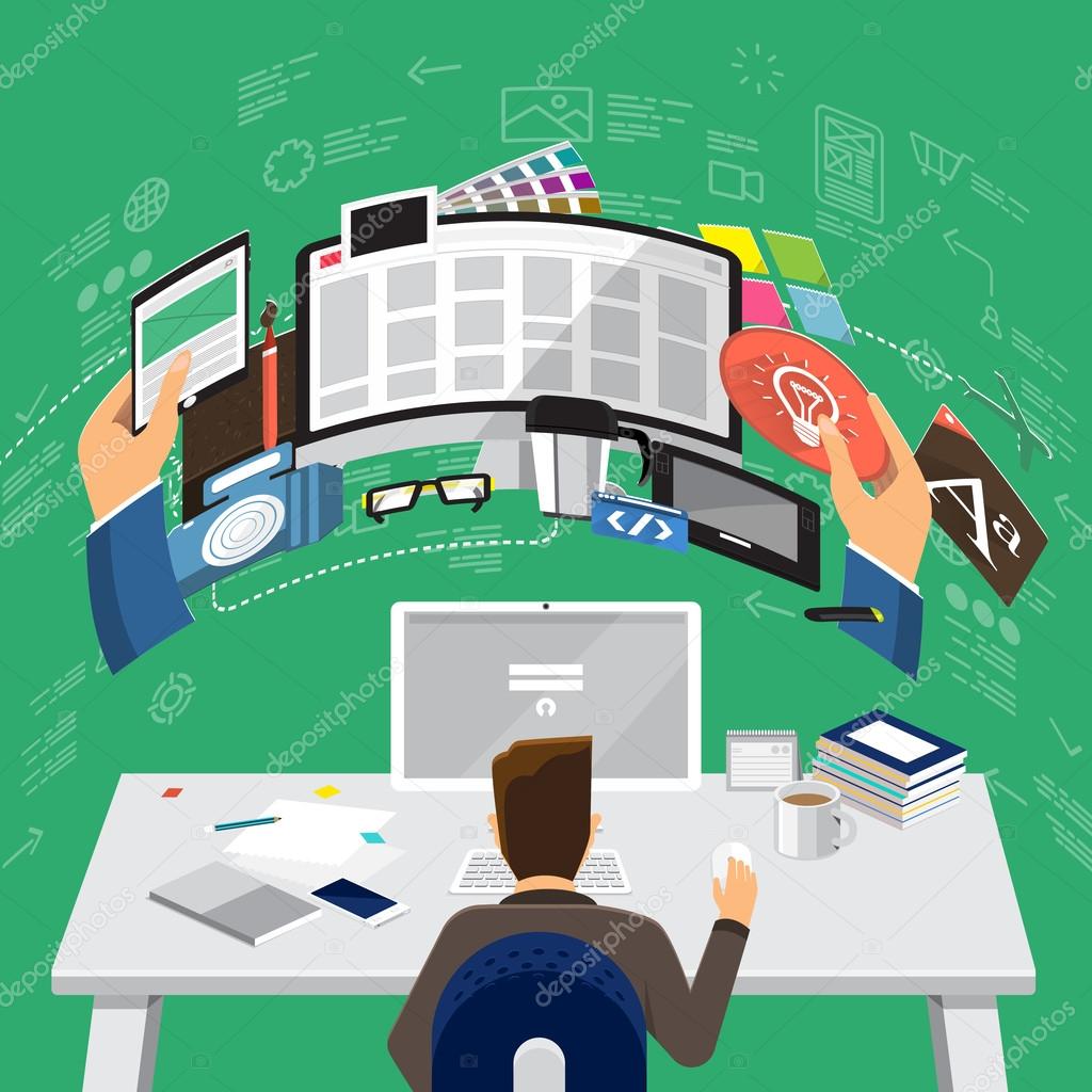 Business Technology flat design Stock Vector Image by ©emojoez #114628366