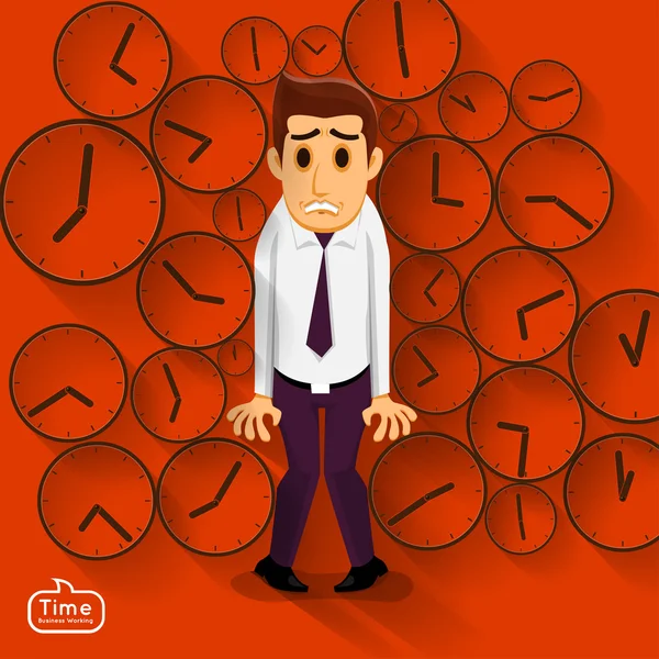 Businessman push time Stock Vector Image by ©emojoez #95058034