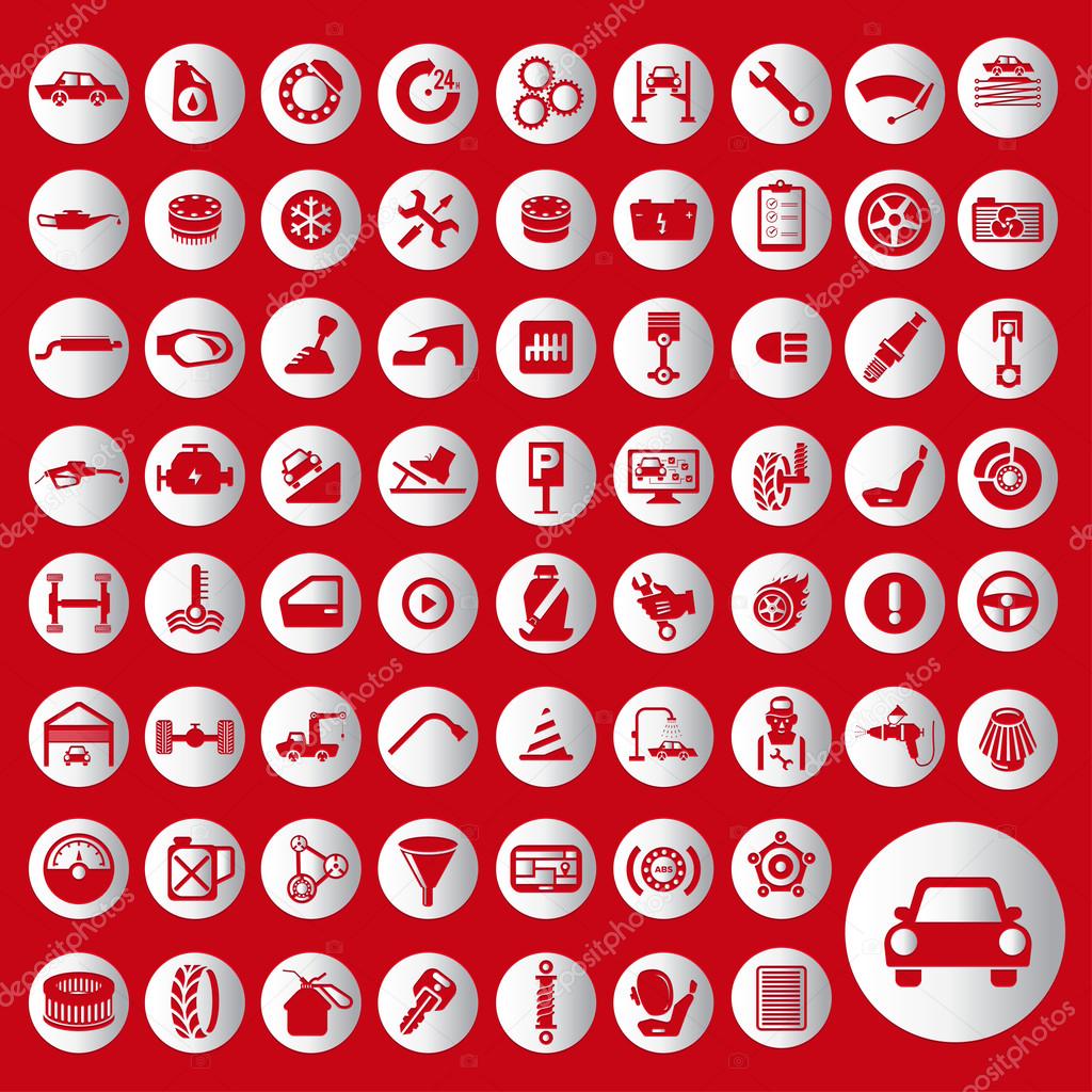 Conjunto de iconos de servicio automático Vector de stock #95147214 de ...