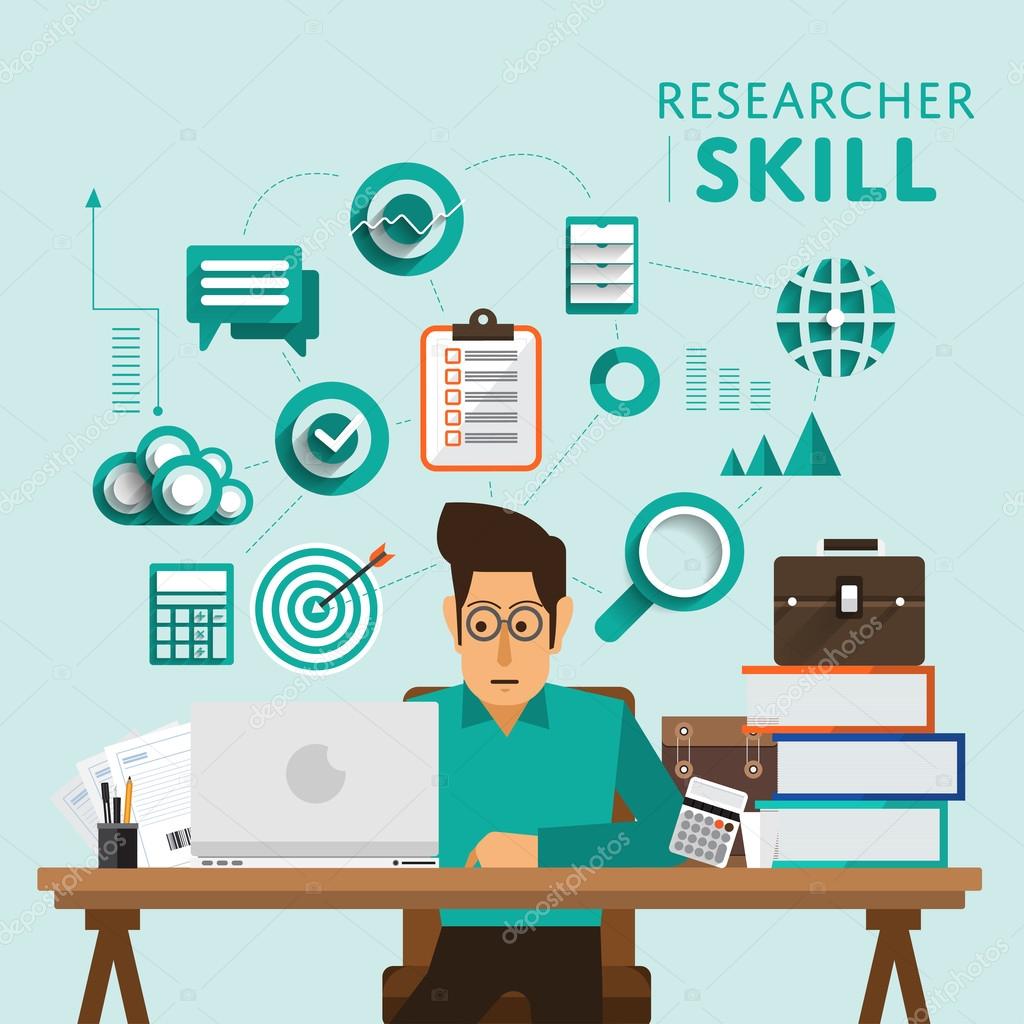 Marketing show skill icon for Researcher — Stock Vector © emojoez #95194346