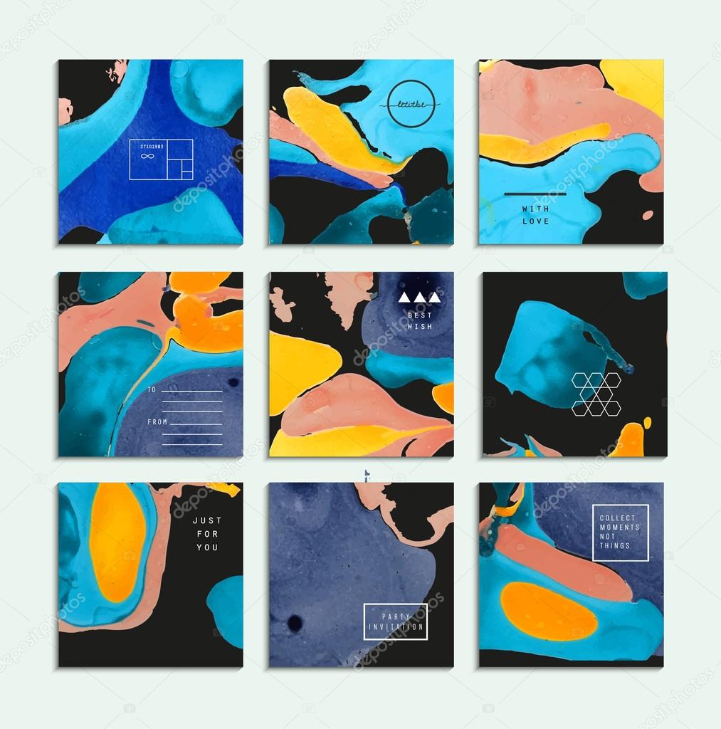 Abstract painting templates Stock Vector Image by ©leepoo #80146022