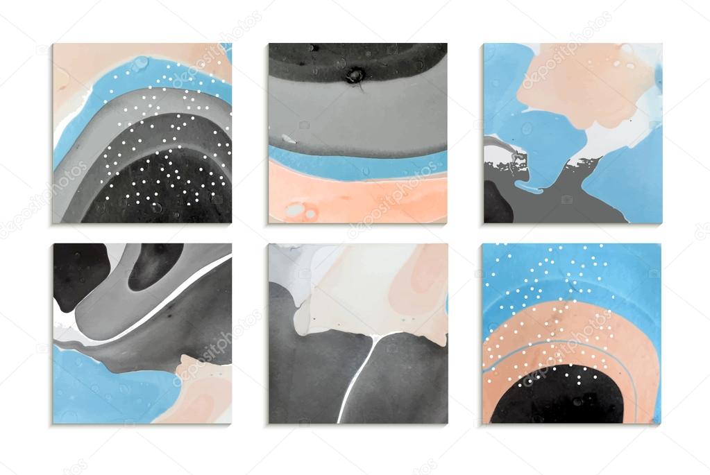 Abstract painting templates, cards — Stock Vector © leepoo #80146068