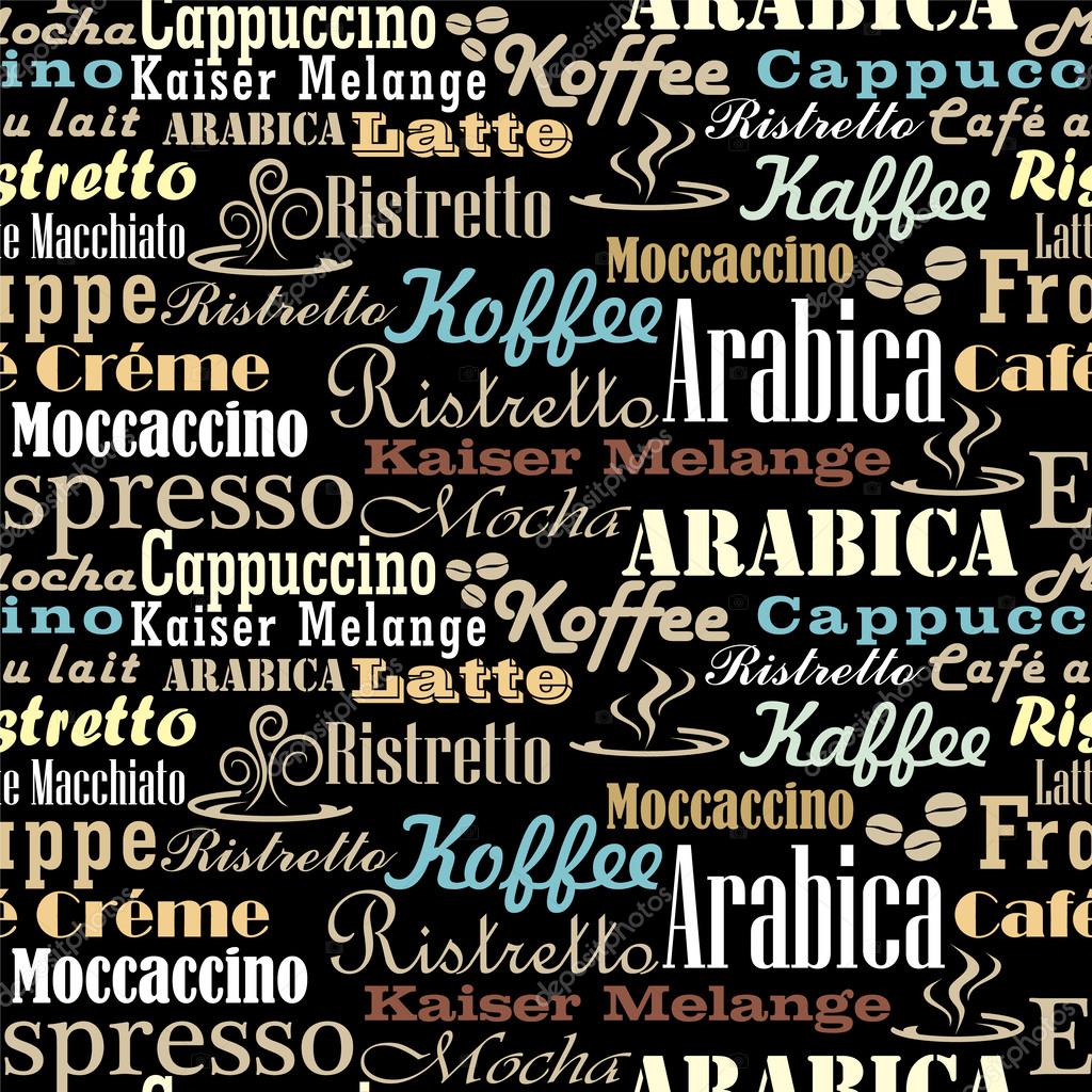 Coffee words seamless pattern Stock Vector Image by ©bidjo #58062765