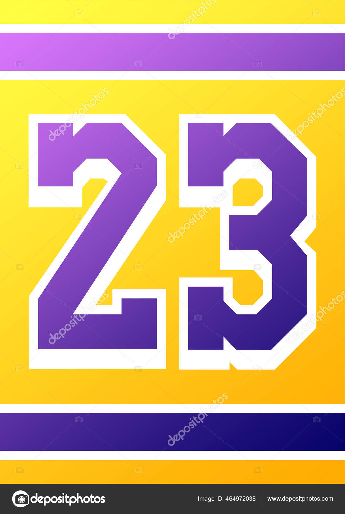 Shining Sport Jersey Panel Number Yellow Purple — Stock Photo ...