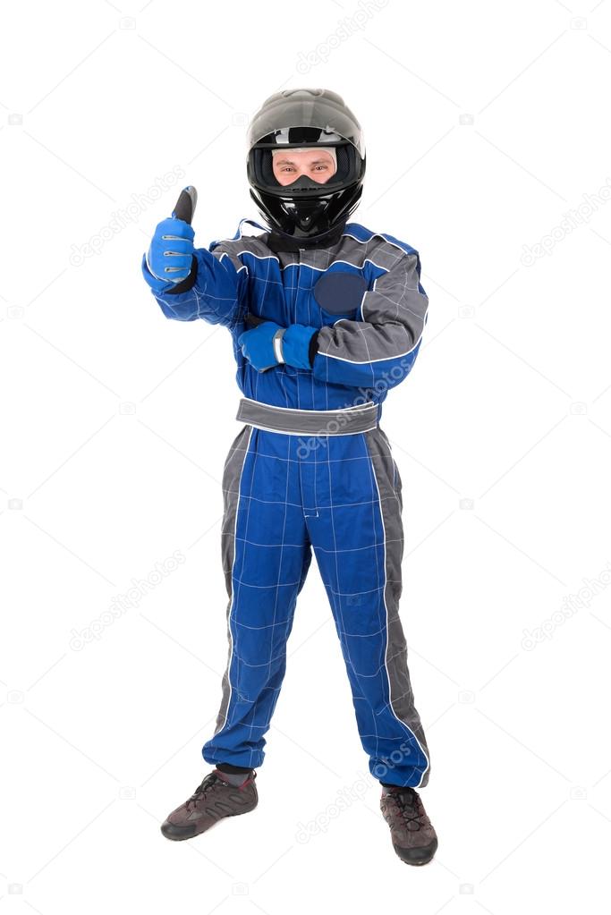 Racing driver wearing helmet — Stock Photo © luislouro #100167810