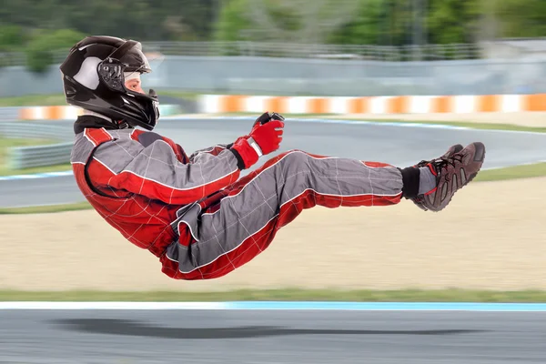 Racing Driver Racing Position Complete Gear Isolated White Stock ...