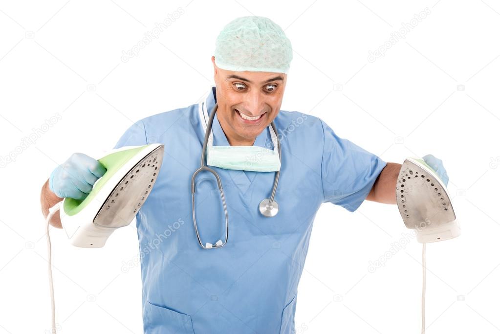 Funny doctor man Stock Photo by ©luislouro 77532032