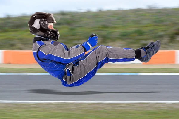 Racing Driver Racing Position Complete Gear Isolated White Stock ...