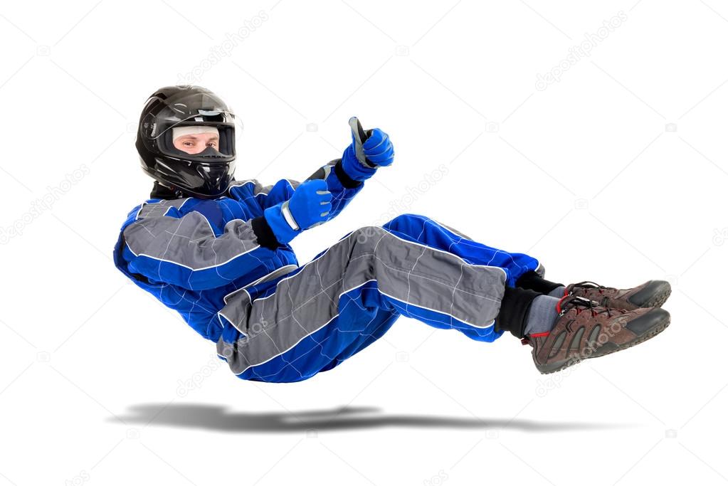 Racing driver wearing helmet — Stock Photo © luislouro #93290234