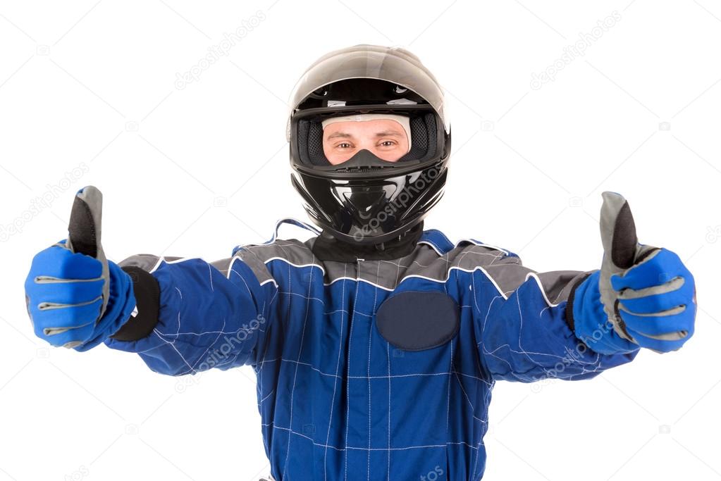 Racing driver wearing helmet — Stock Photo © luislouro #99649066
