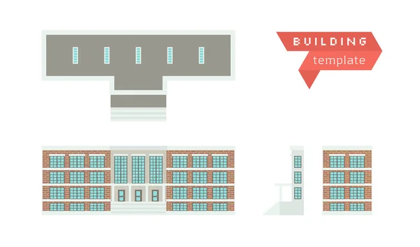 High-Rise Building - Template for Creation Axonometric Projectio Stock ...