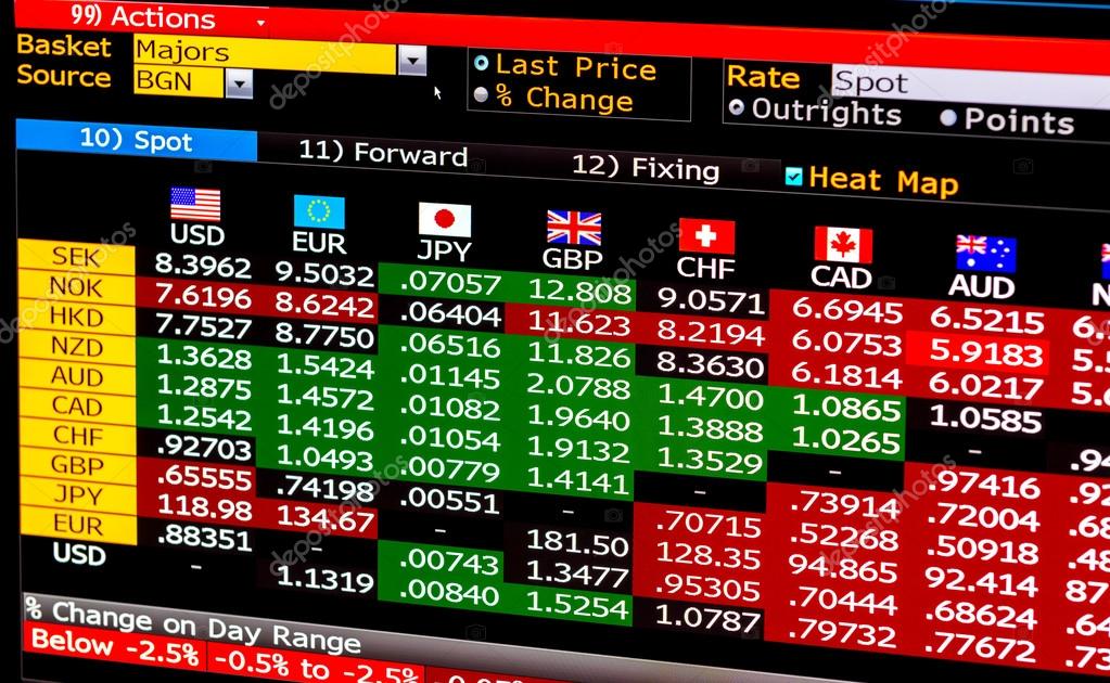 Economic data table with currencies prices, flags and tags — Stock ...
