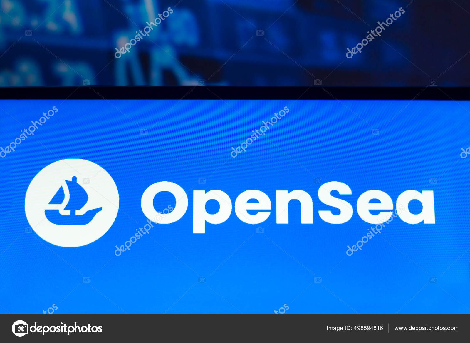 August 2021 Brazil Photo Illustration Opensea Logo Seen Displayed ...
