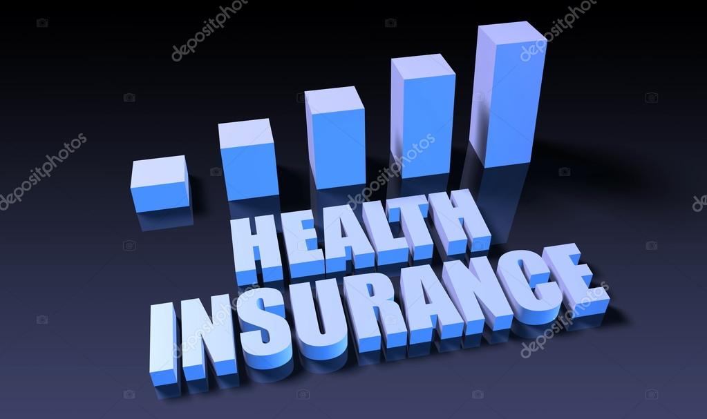 Blue health insurance graph — Stock Photo © kentoh #80632990