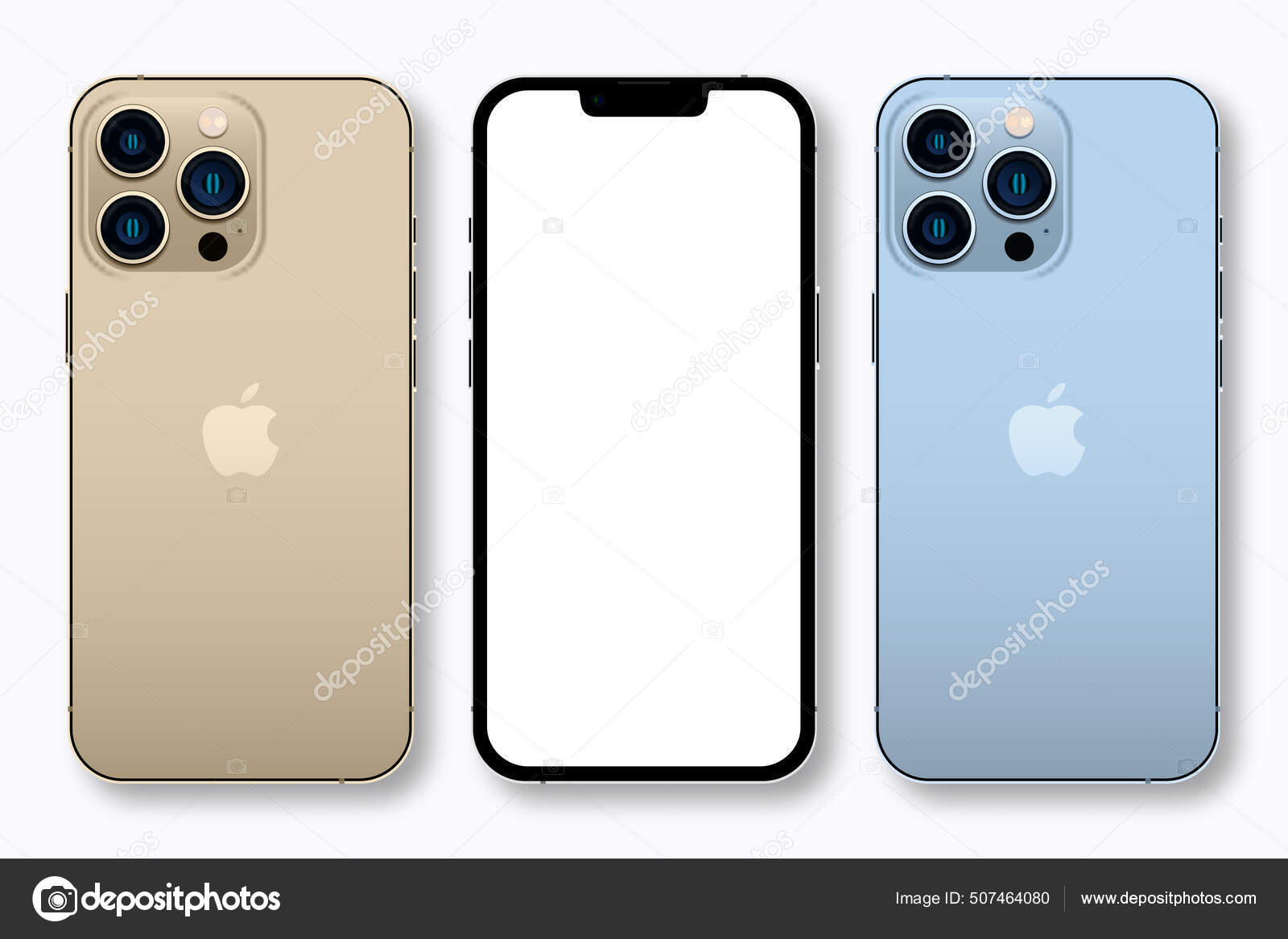 Apple Iphone Pro Pro Max Newly Released Iphone Sierra Blue Stock Vector ...