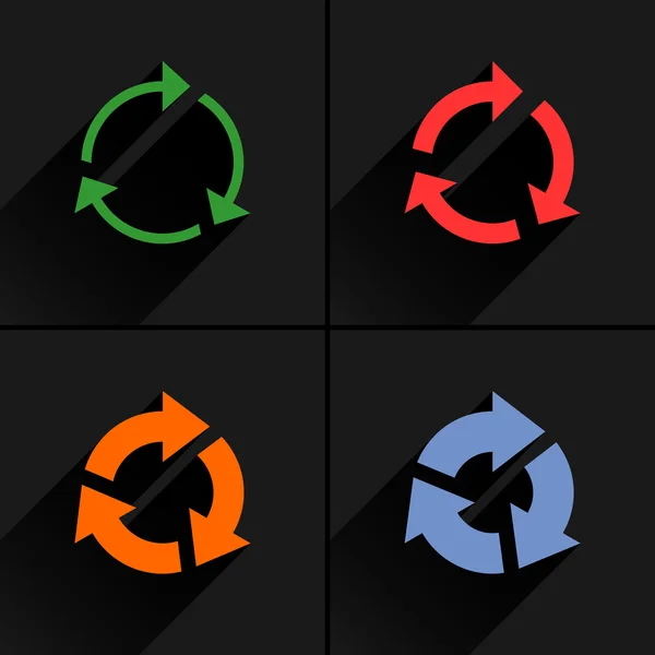 4 arrow icon refresh, rotation, reset, repeat, reload sign set — Stock Vector © ifeelgood #56706165