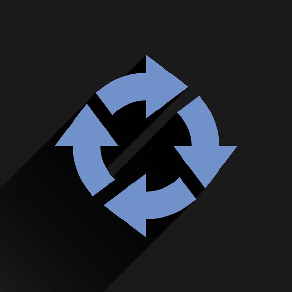 Blue arrow icon reload, refresh, rotation, reset, repeat sign — Stock ...