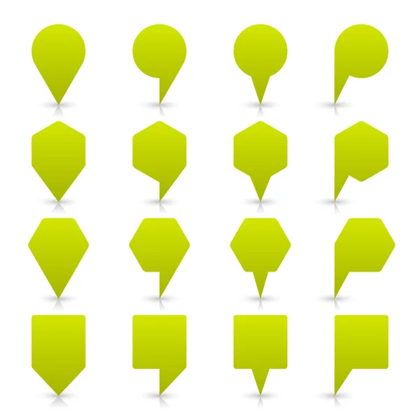 Green color map pin icon satin location sign with empty copy space ...