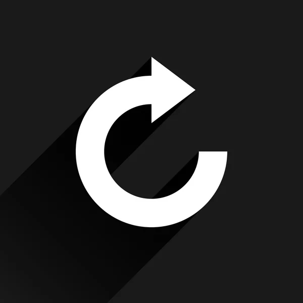 White arrow icon reload, refresh, rotation, reset, repeat sign Stock ...