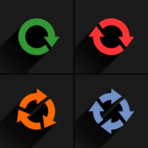 4 arrow icon refresh, rotation, reset, repeat, reload sign set Stock ...