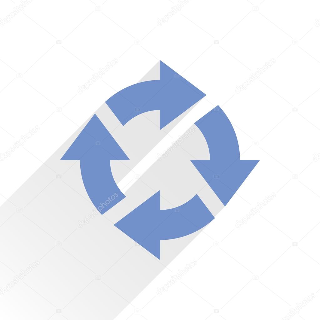 Blue arrow icon reload, refresh, rotation, reset, repeat sign — Stock ...