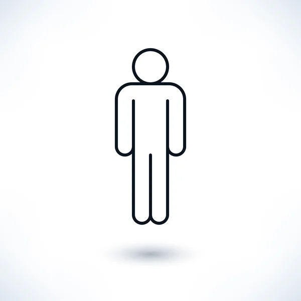 Black outline sign man stands — Stock Vector © ifeelgood #56707459