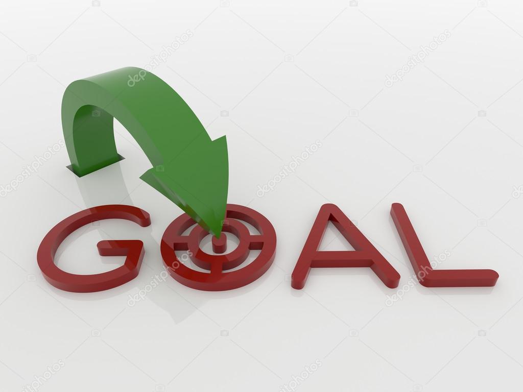 Arrow Pointer to Goal Symbol, Strategy Concept — Stock Photo ...