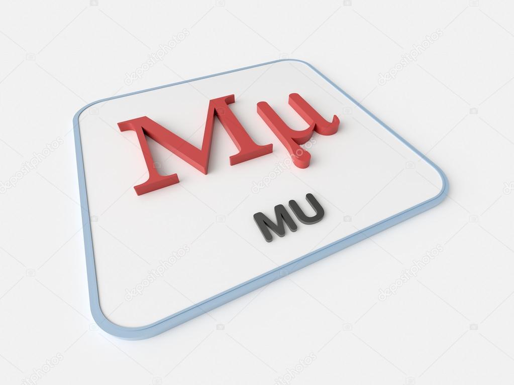 Mu Greek Symbol — Stock Photo © infografx #85175964