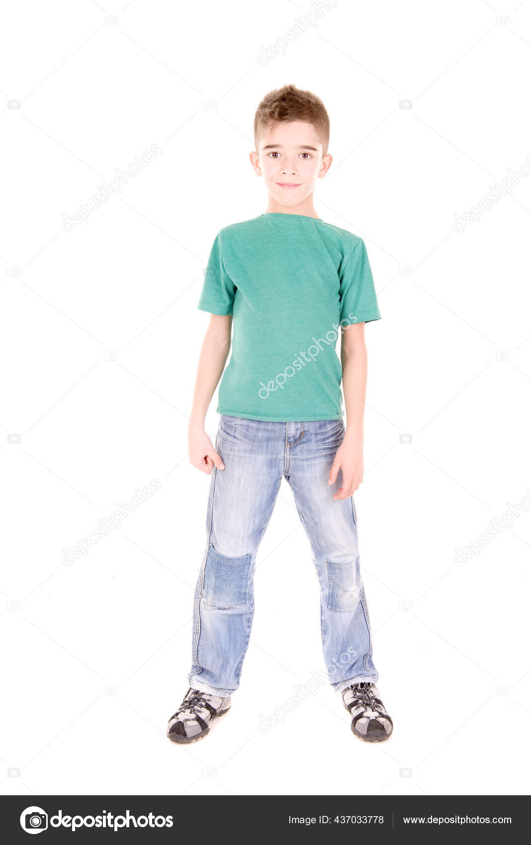 Little Boy Isolated White Background Stock Photo by ©verkoka 437033778