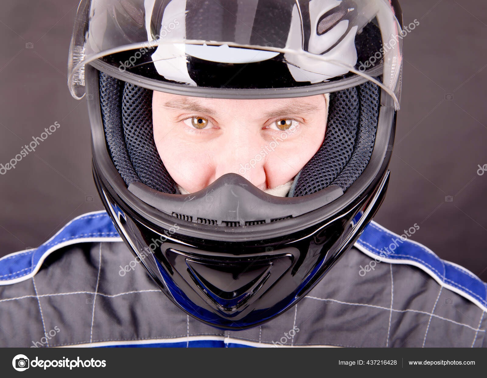 Race Driver Isolated Dark Background — Stock Photo © verkoka #437216428