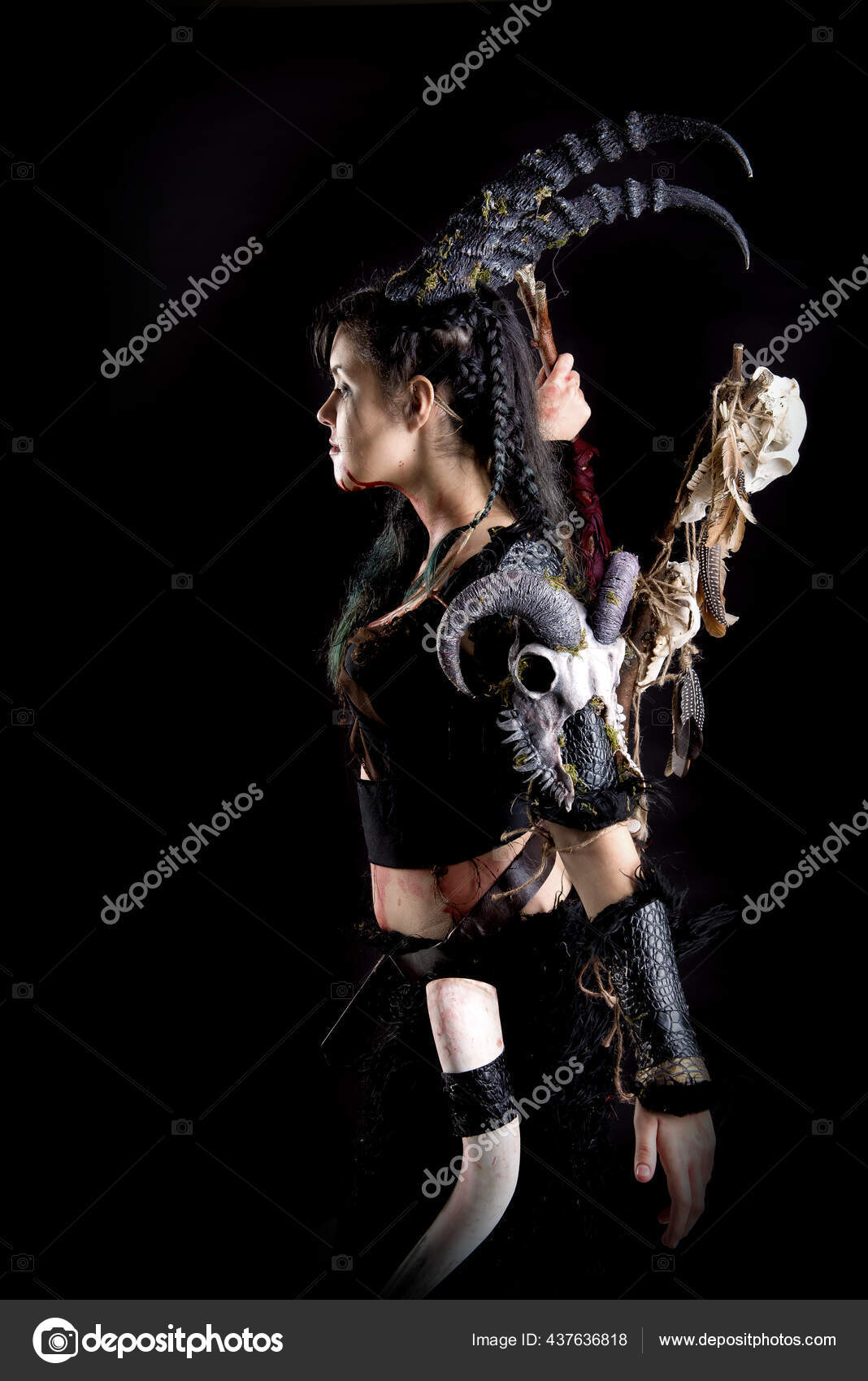 Faun Creature Isolated Dark Background Stock Photo by ©verkoka 437636818