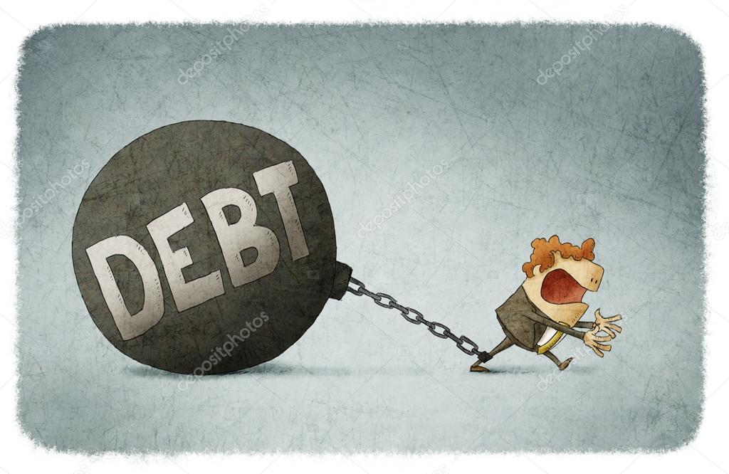 Chained to his debts Stock Illustration by ©JrCasas #62356187
