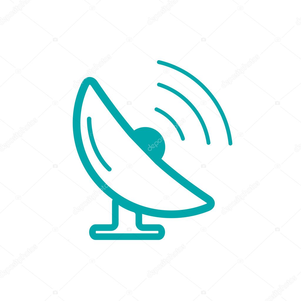 Icono de antena. Icono de ilustraci n de dise o de estilo plano de ...