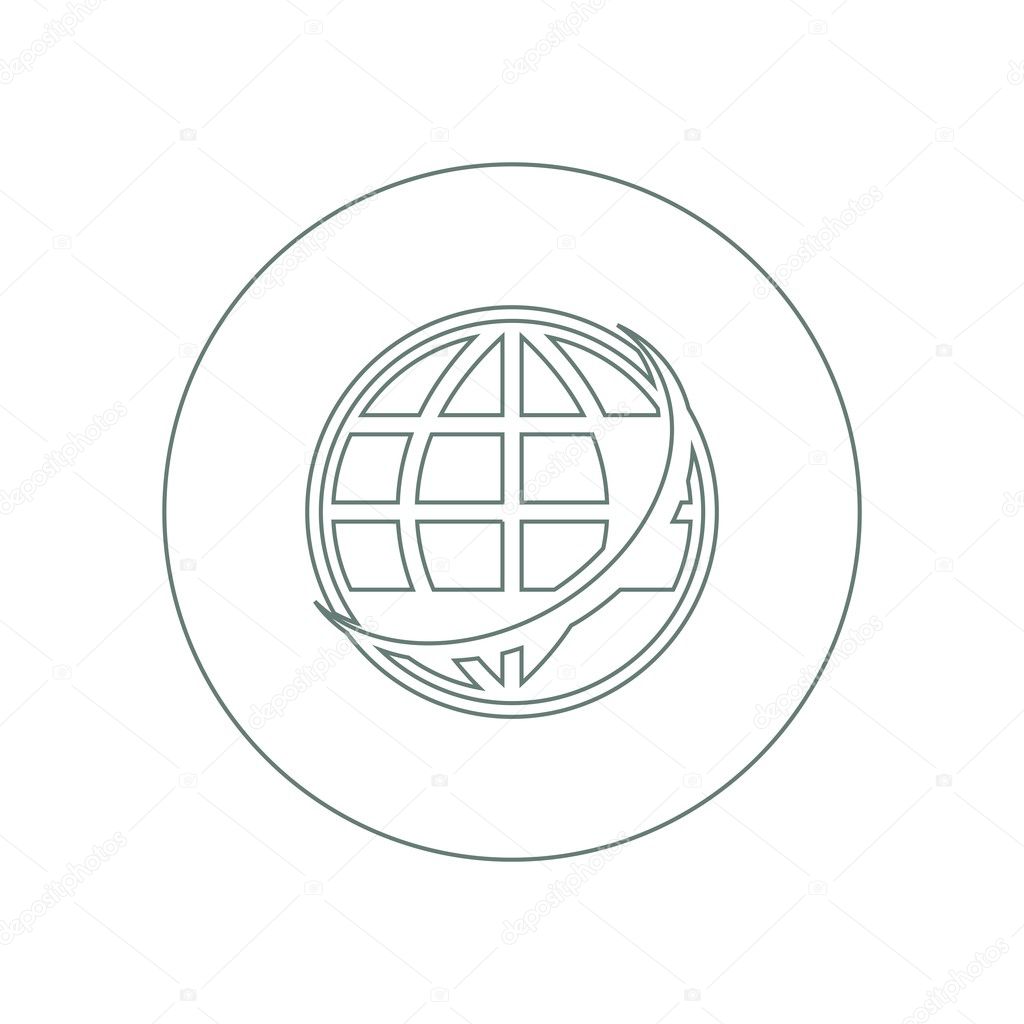 Icono del globo. Icono del mundo. Icono de ilustración de diseño de ...