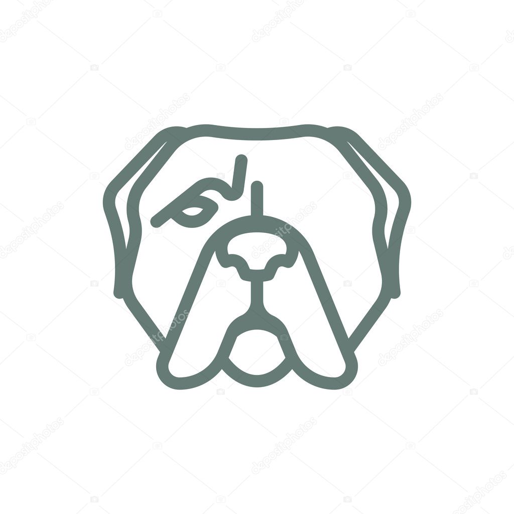 Dog Icon Concept Flat Style Design Illustration Icon — Stock Photo © Mr ...