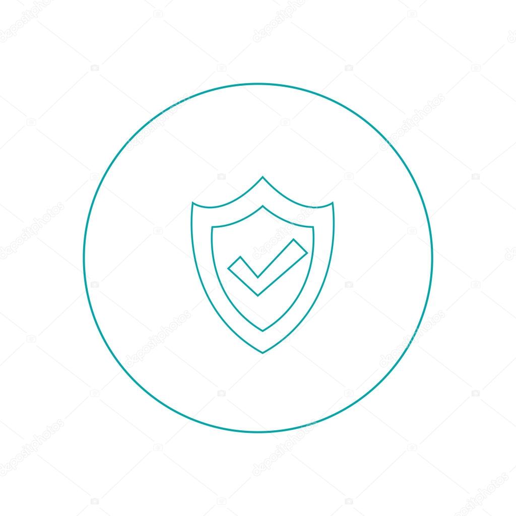 Security Shield - Button - Safety concept symbol. Security shield ...