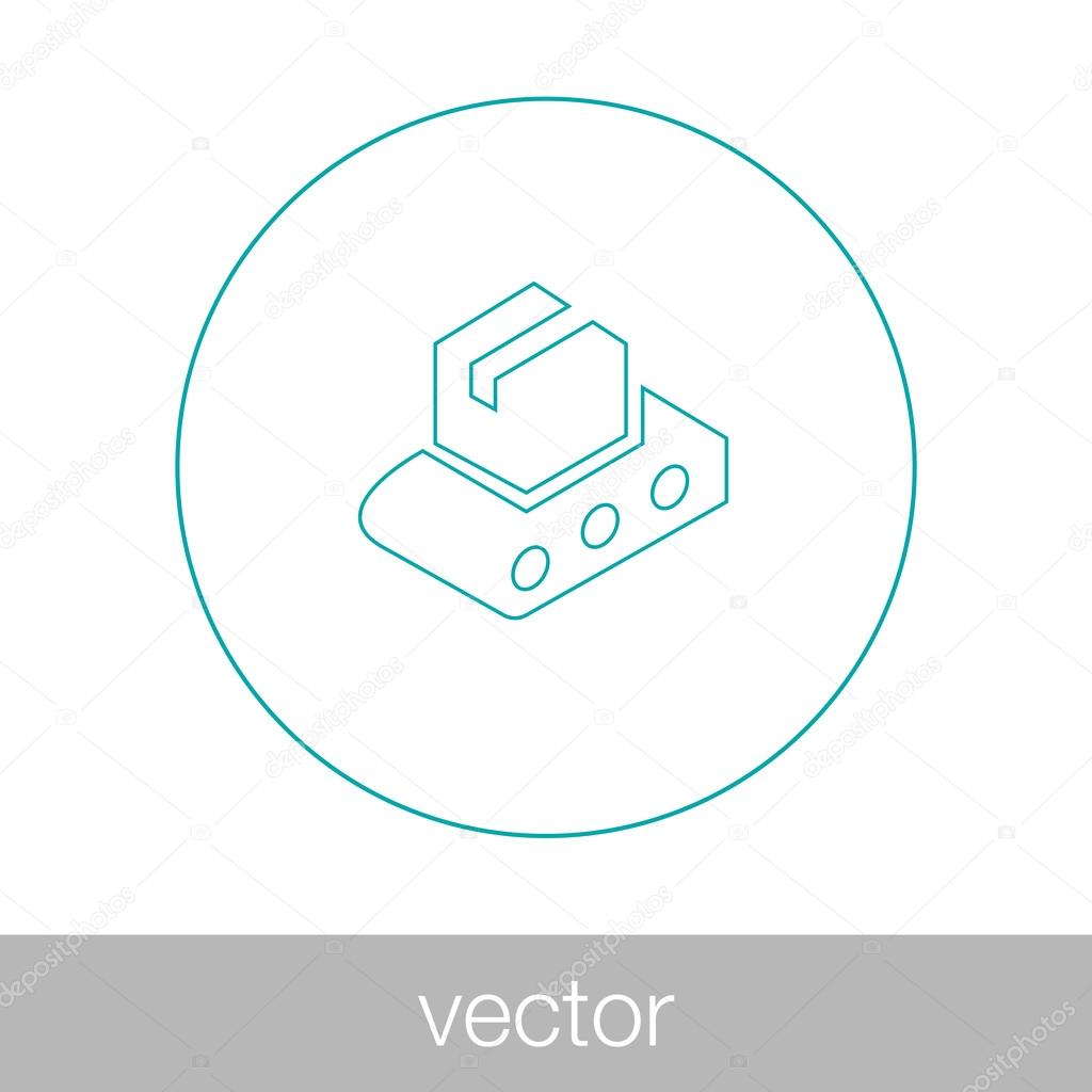 Production line concept icon. — Stock Vector © Mr_Graphic_Designer ...