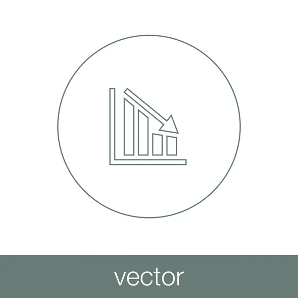 Declining graph icon - declining chart icon Stock Vector by ©Mr_Graphic ...