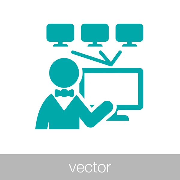 System administrator icon - Computer technician icon — Stock Vector ...