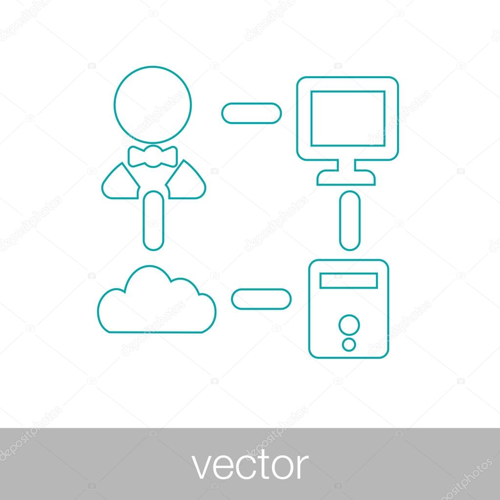 System administrator icon - Computer technician icon — Stock Vector ...